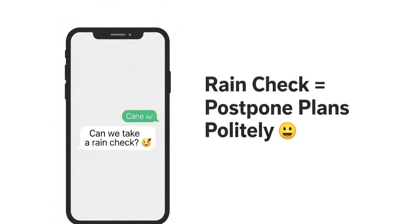 Rain Check Meaning in Simple English with Examples