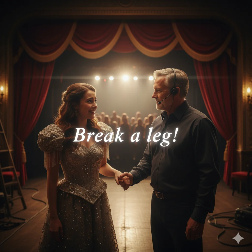 Real Break a Leg Meaning in English & Usage ⭐ | 2025