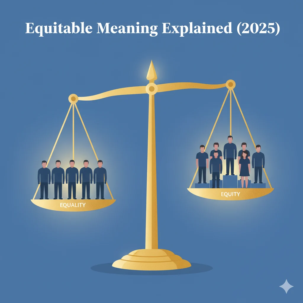 ⚖️ Equitable Meaning : Definition, Origin & Real-Life Usage 2025 Guide